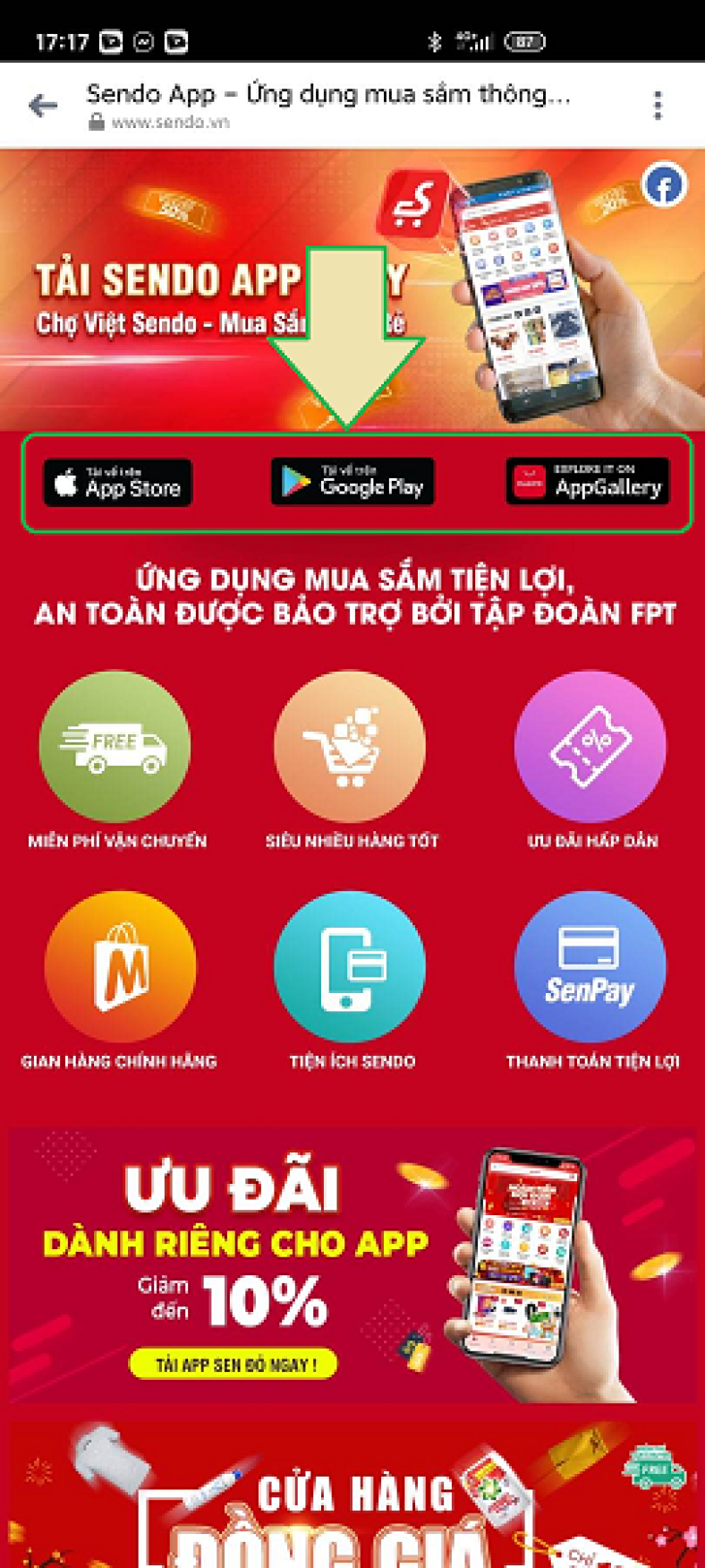 Cách tải Sendo về điện thoại Android, iOS, Huawei